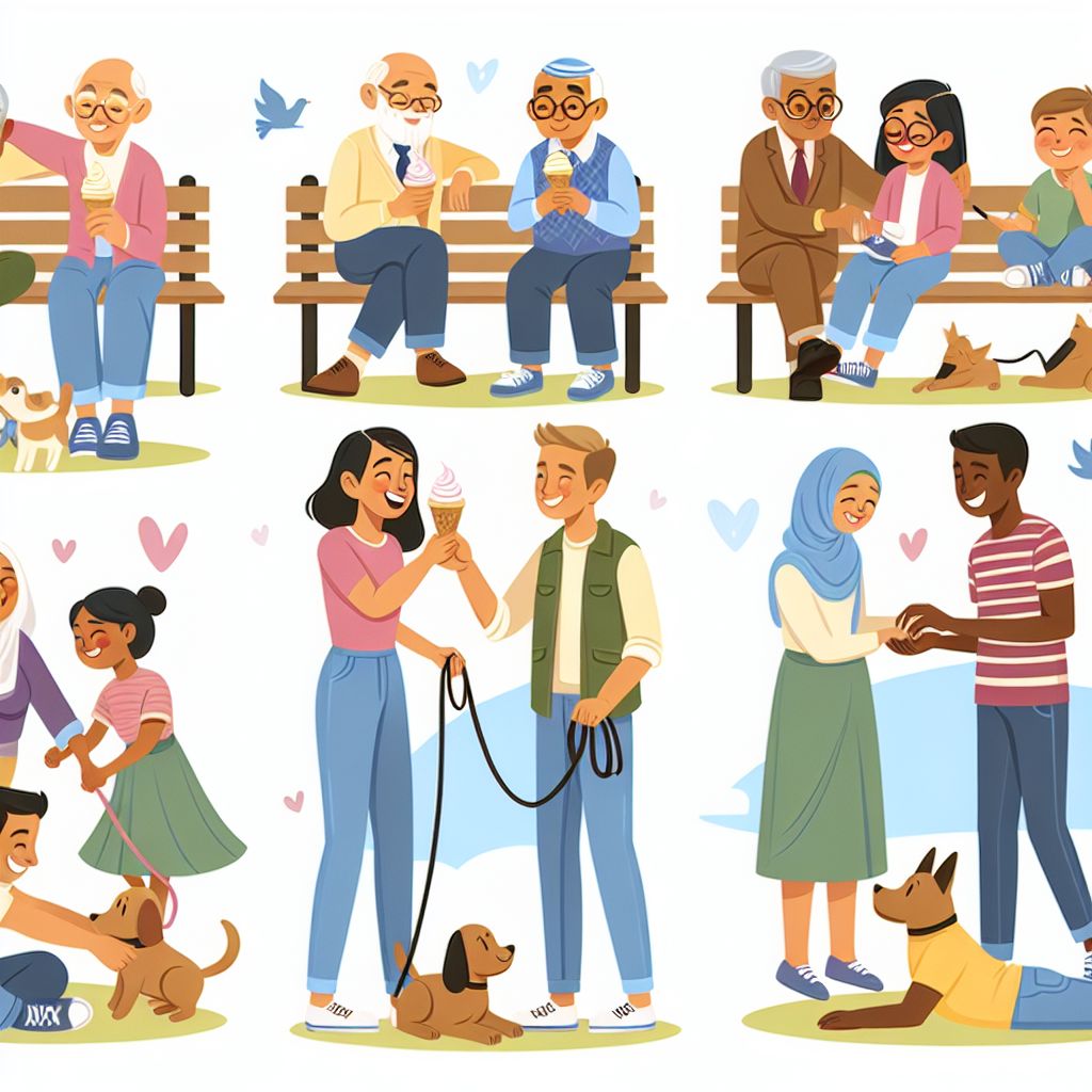 Diverse Healthy Relationships: Elderly Couple, Kids and Friends | AI ...
