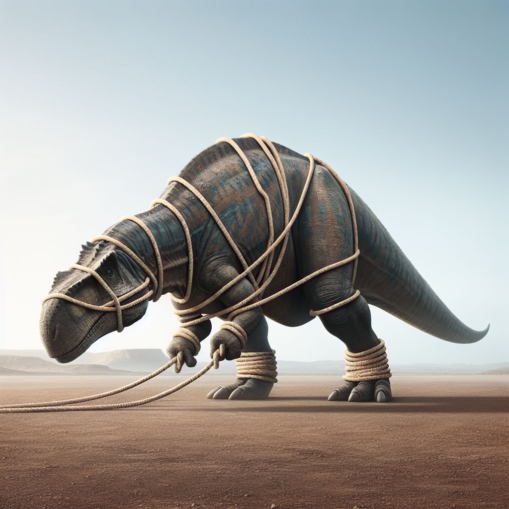 Resting Dinosaur Symbolizing Mysterious Restraint | AI Art Generator ...