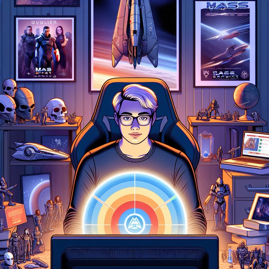 Digital Illustration of Average Mass Effect Player in Action | AI Art ...