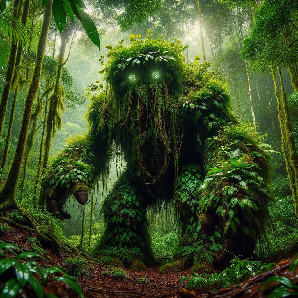 Enigmatic Forest Monster: Guardian of the Woods | AI Art Generator ...