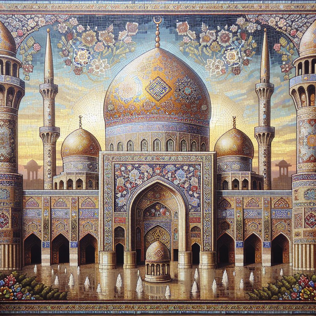 Islamic Architecture: Breathtaking Mosaic Art at a Mosque | AI Art ...