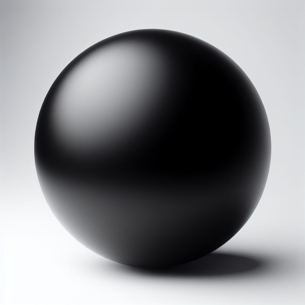 Deep Black Sphere Against White Background | AI Art Generator | Easy ...
