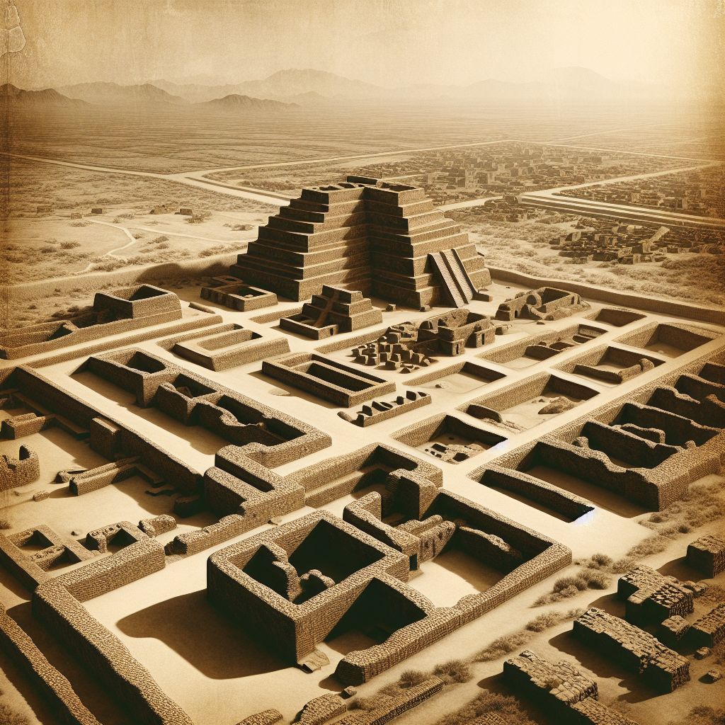 Harappa Civilization Archaeological Ruins Aerial View | AI Art ...