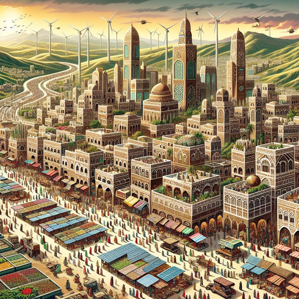 Future Vision of Yemen in 2030: Traditional and Modern Cityscape | AI ...