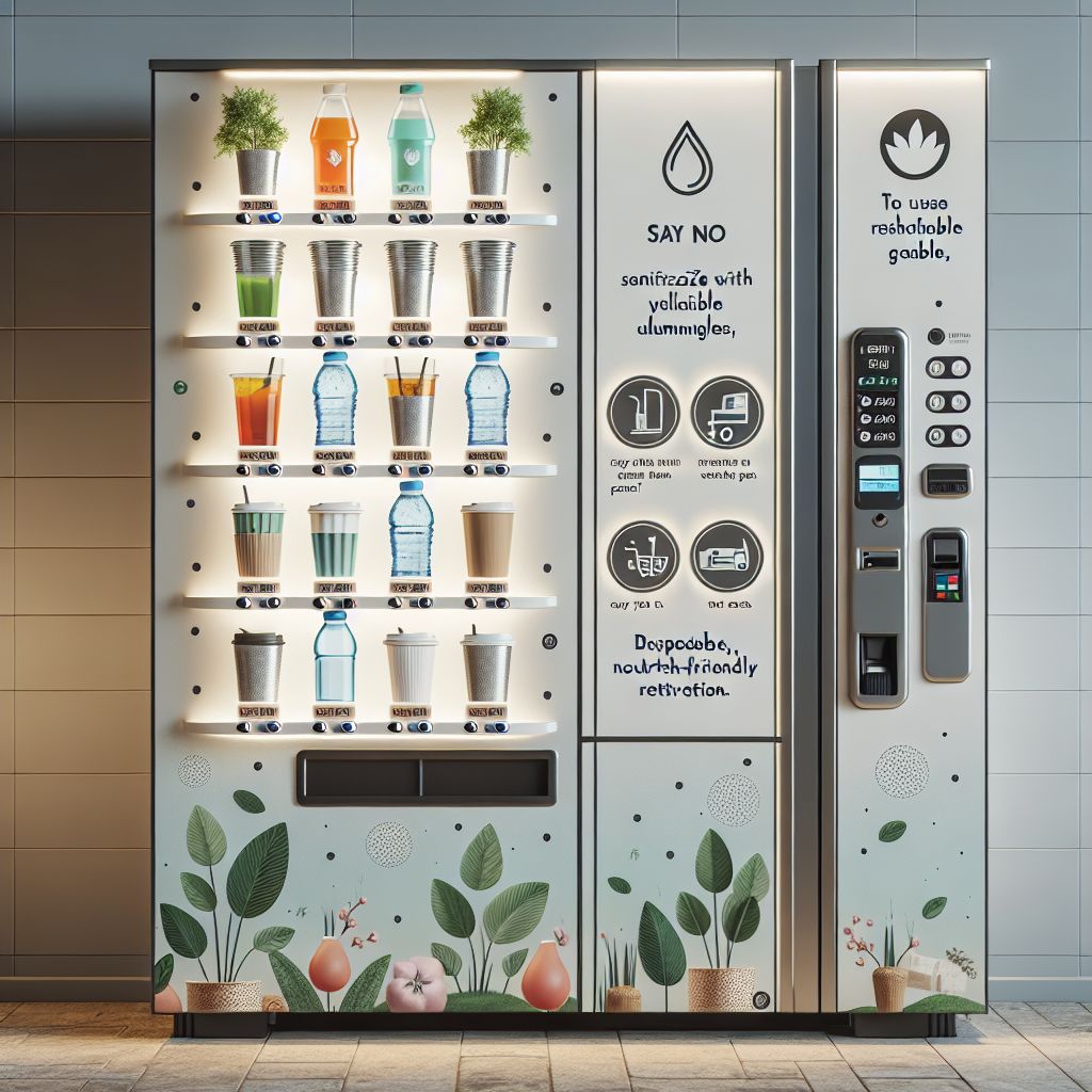 Eco-Friendly Modern Vending Machine for Beverages | AI Art Generator ...