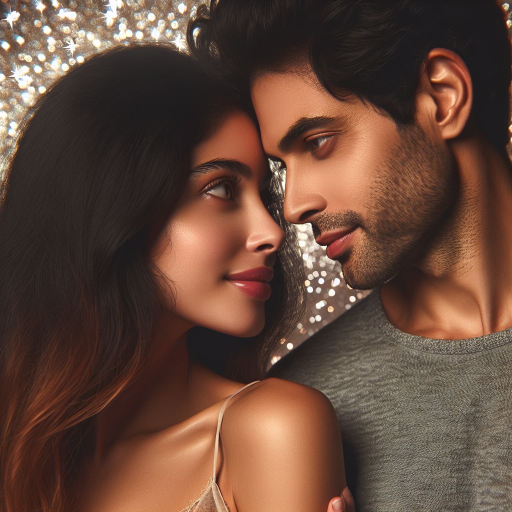 Engaging Multicultural Couple in Romantic Moment | Magic & Romance | AI ...