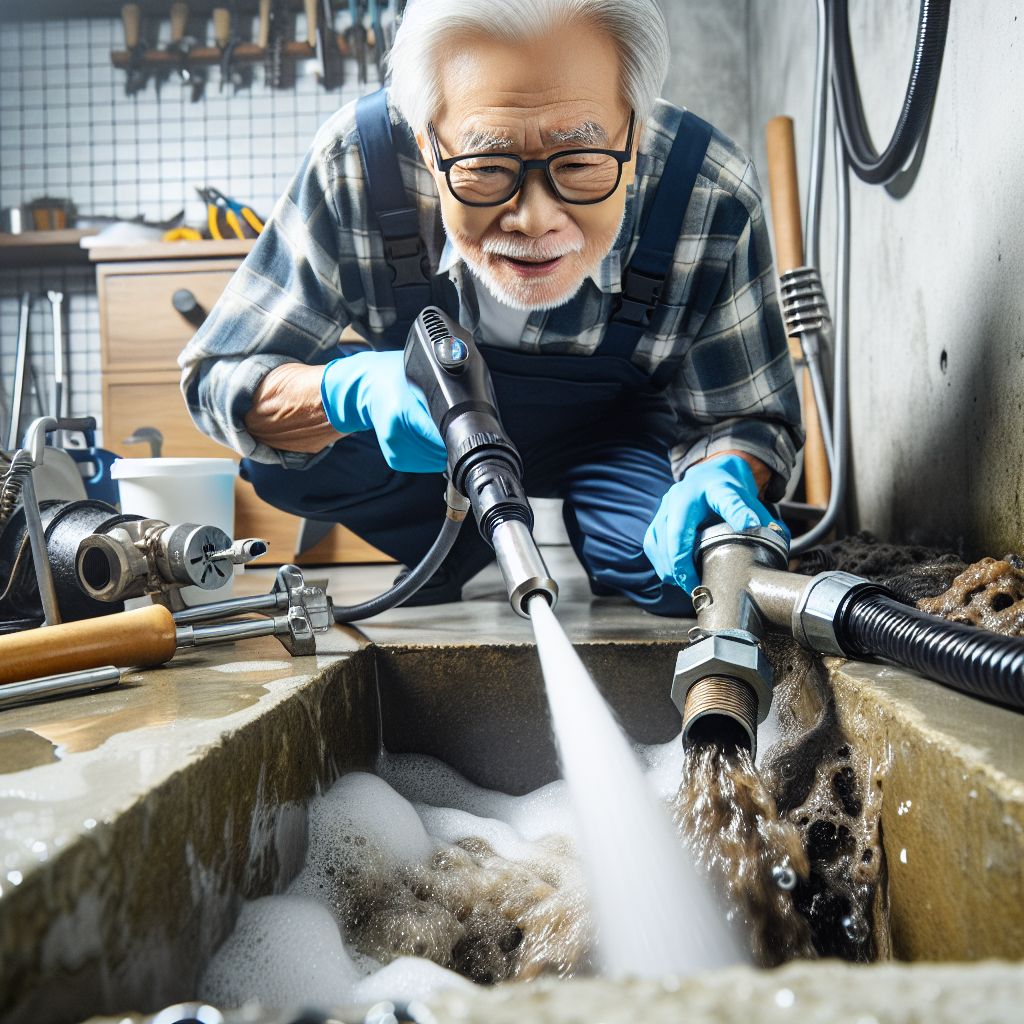 High-Pressure Drain Cleaning for Effective Clog Removal | AI Art ...
