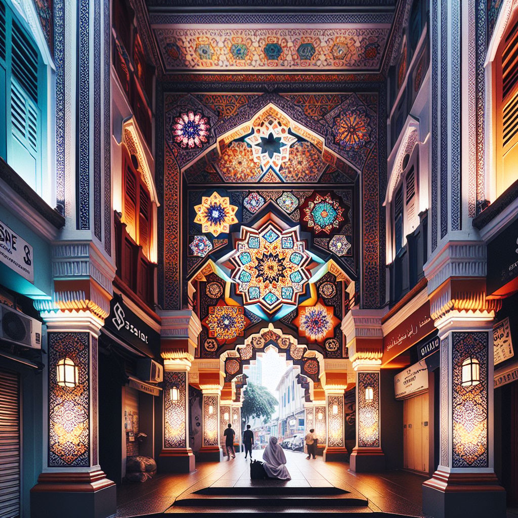 Vibrant Streets of Singapore: Islamic Geometric Patterns | AI Art ...