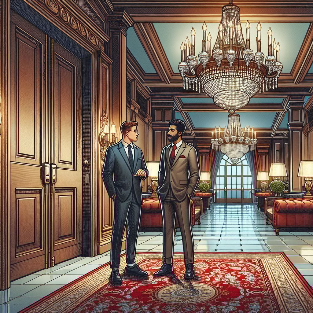 Upscale Hotel Lobby with Grand Entrance | Luxury Scene | AI Art ...