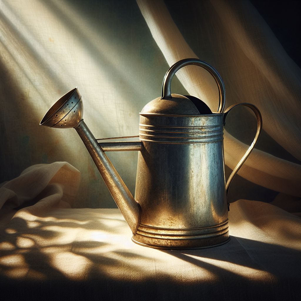 Vintage Garden Watering Can Still Life Photography | AI Art Generator ...