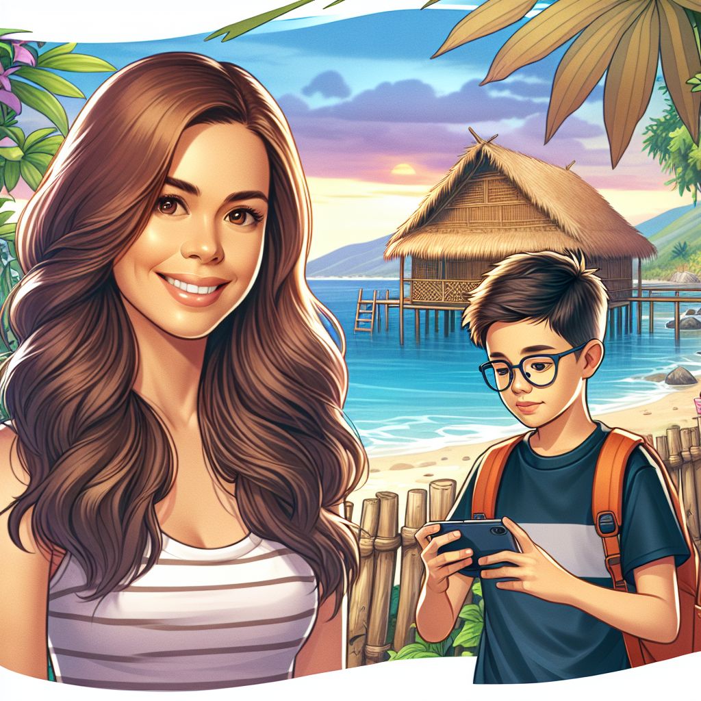 Filipino Actress and Child Blogger in Beautiful Philippine Scenery | AI ...