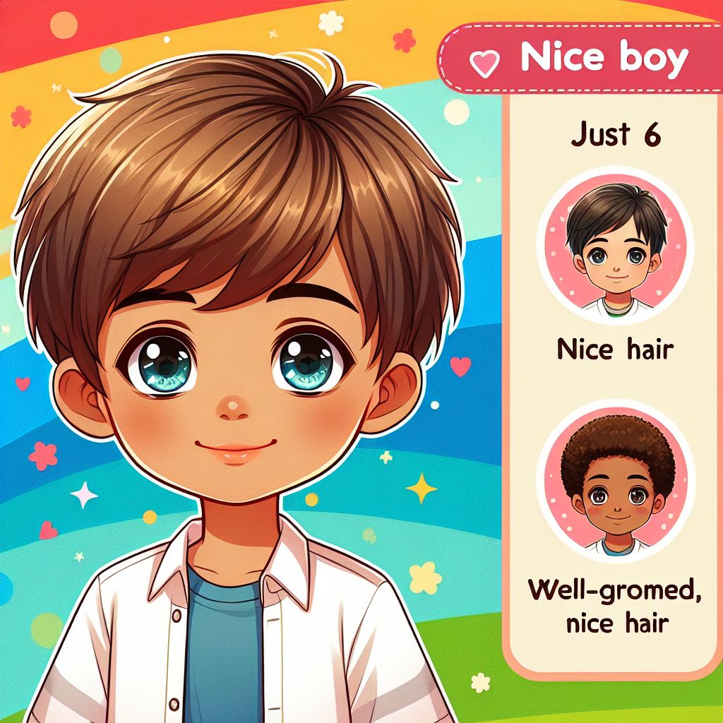 Cute 6-Year-Old American Boy with Sparkling Eyes | Colorful Portrait ...