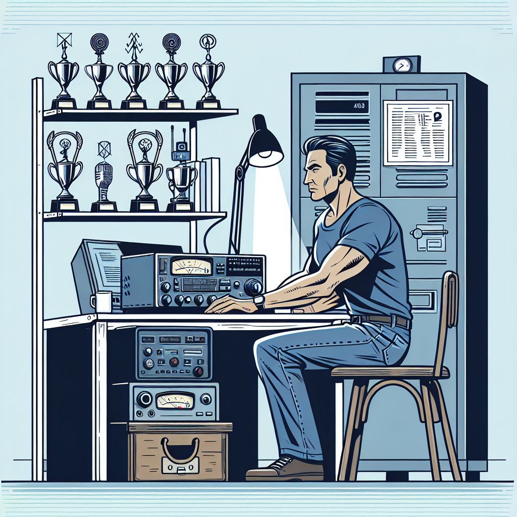 40-Year-Old Caucasian Male Athlete in Radio Competitions | AI Art ...