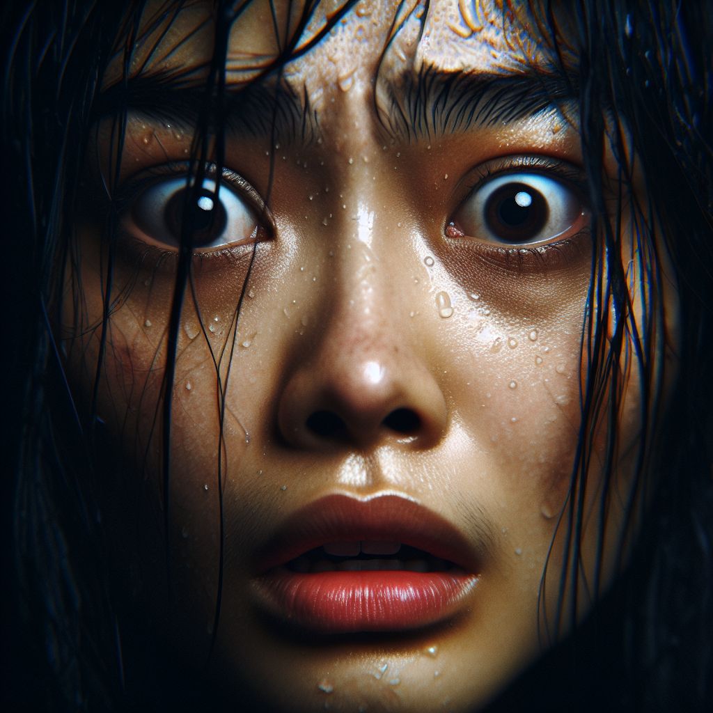 Fear and Panic: South Asian Woman in State of Shock | AI Art Generator ...