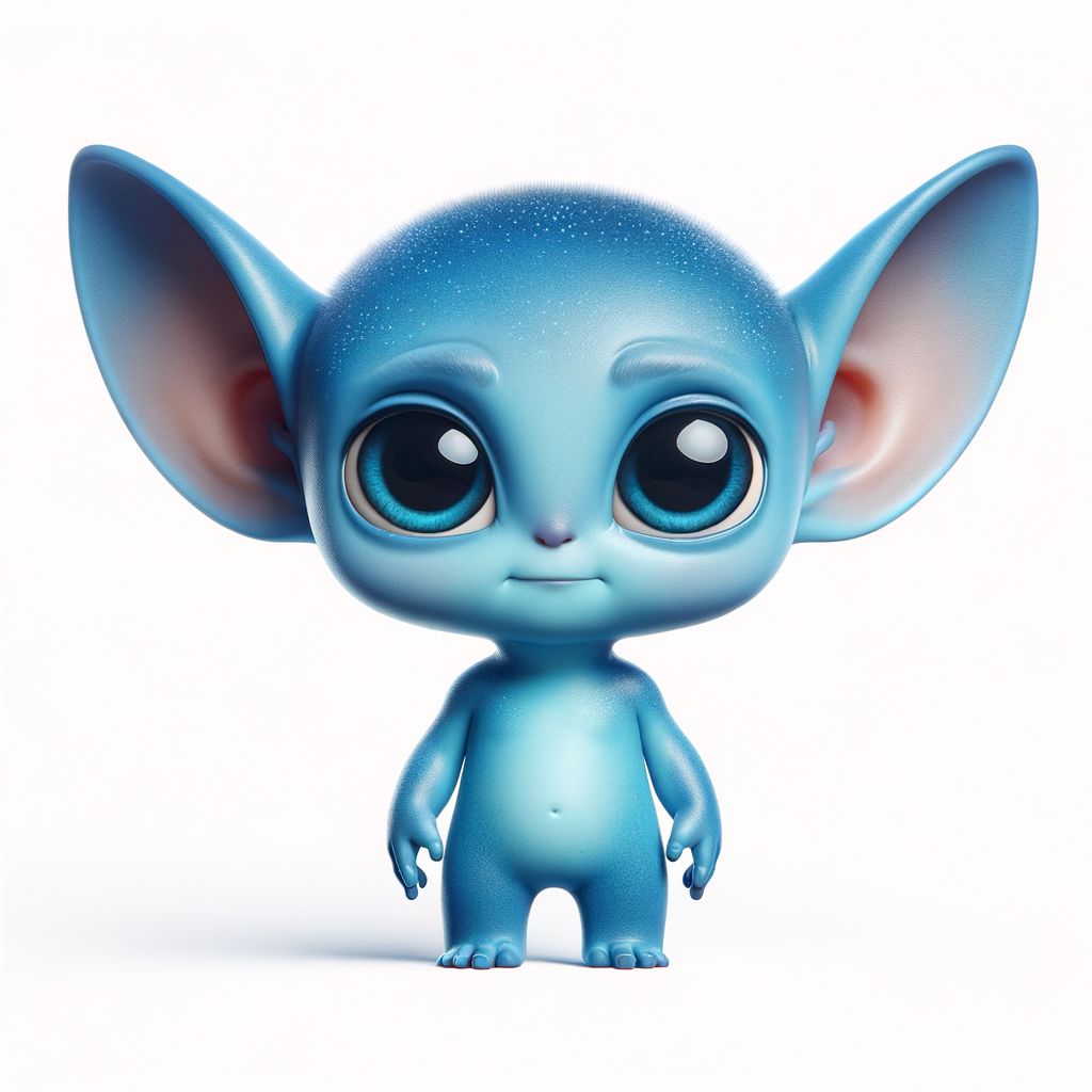 Adorable Blue Alien Creature - Innocent & Curious Character | AI Art ...