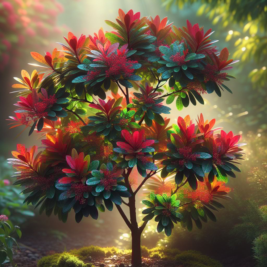 Photinia x fraseri Tree: Striking Red & Green Foliage | AI Art Generator | Easy-Peasy.AI