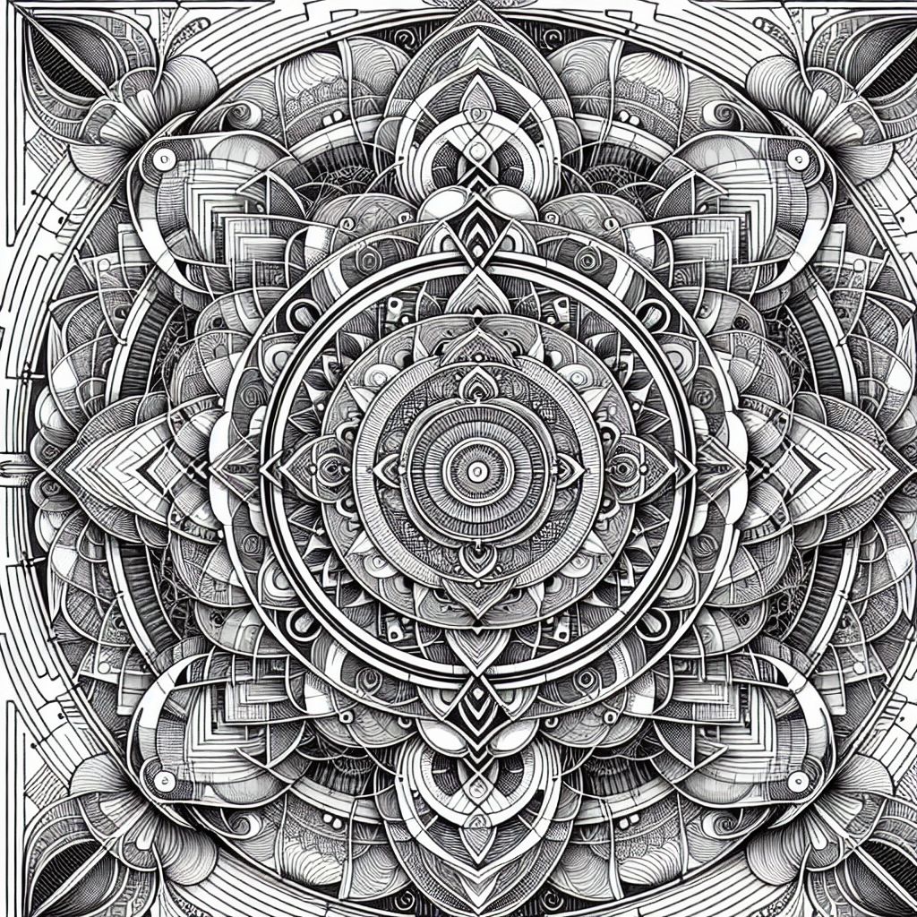 Intricate Circular Artwork: Chords, Arcs, and Symmetry | AI Art ...