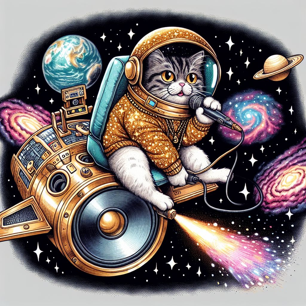 Wealthy Rapping Cat Astronaut - Diverse & Stylish Feline in Space | AI ...
