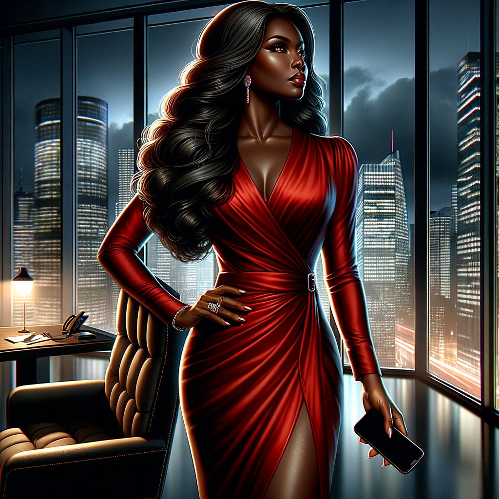 Black Female CEO in Modern Office | Leadership & Vitality Portrait | AI ...