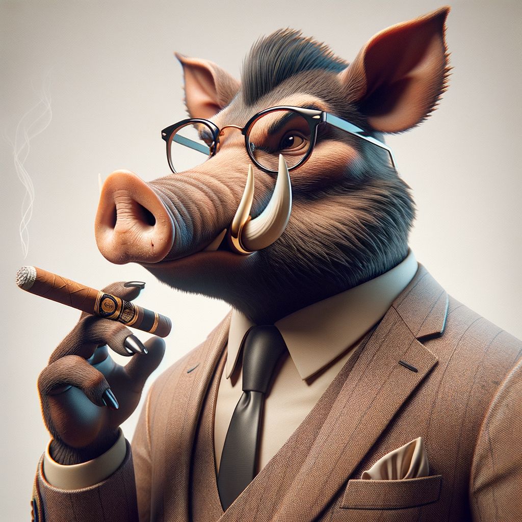 Sophisticated Boar: Urbanity and Elegance | Premium Cigar | AI Art ...