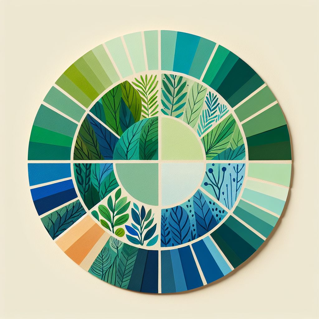 Green and Blue Color Palette - Shades, Hues, and Tones | AI Art ...