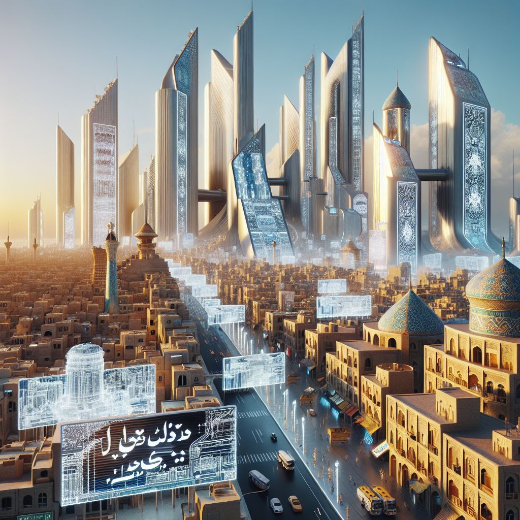 Futuristic Iranian Cityscape in 2050 | Torbat-e Heidarije | AI Art ...