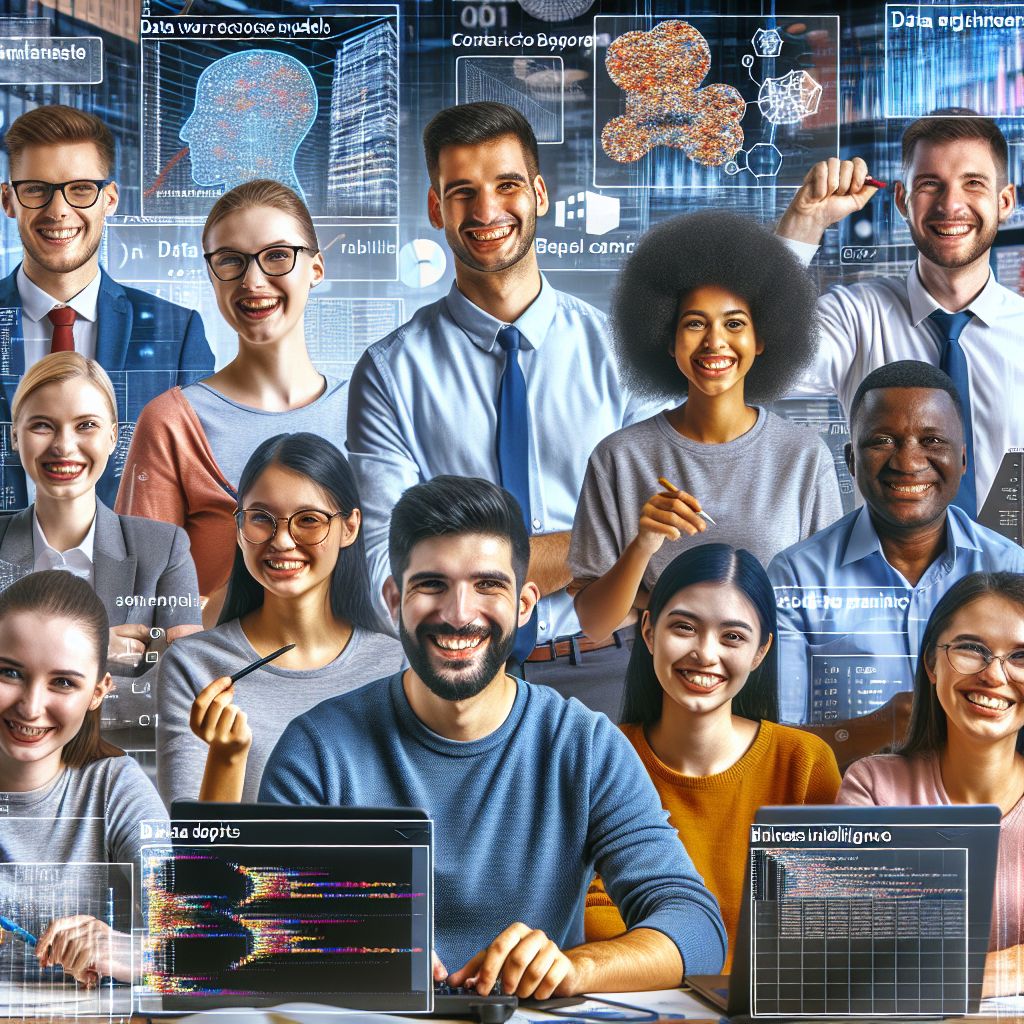 Diverse Data Engineers Collaborating on Data Analysis and Pipelines ...