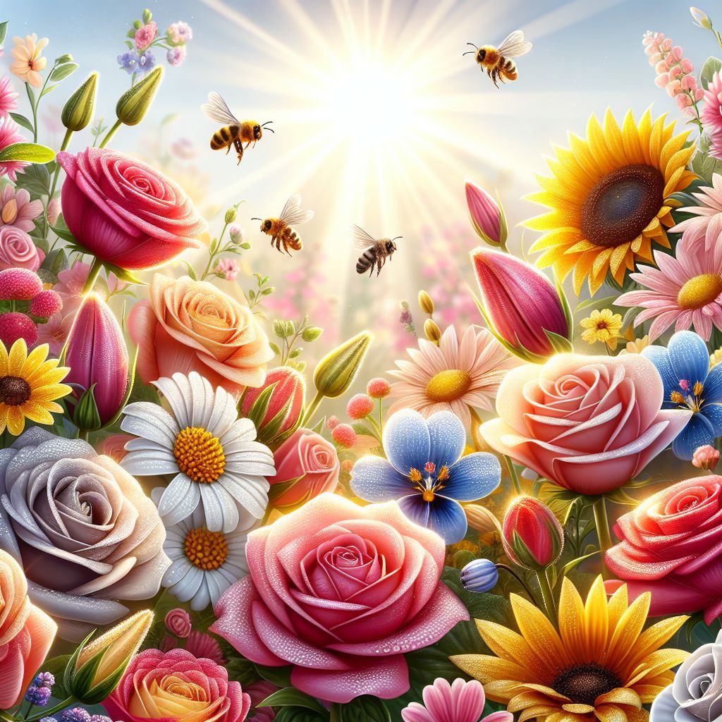 Blooming Flowers: Stunning Natural Gradient of Colors | AI Art ...