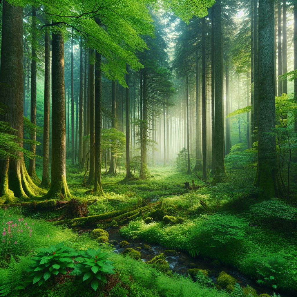 Enchanting Forest Canopy - Explore the Vibrant Presence of Nature | AI ...
