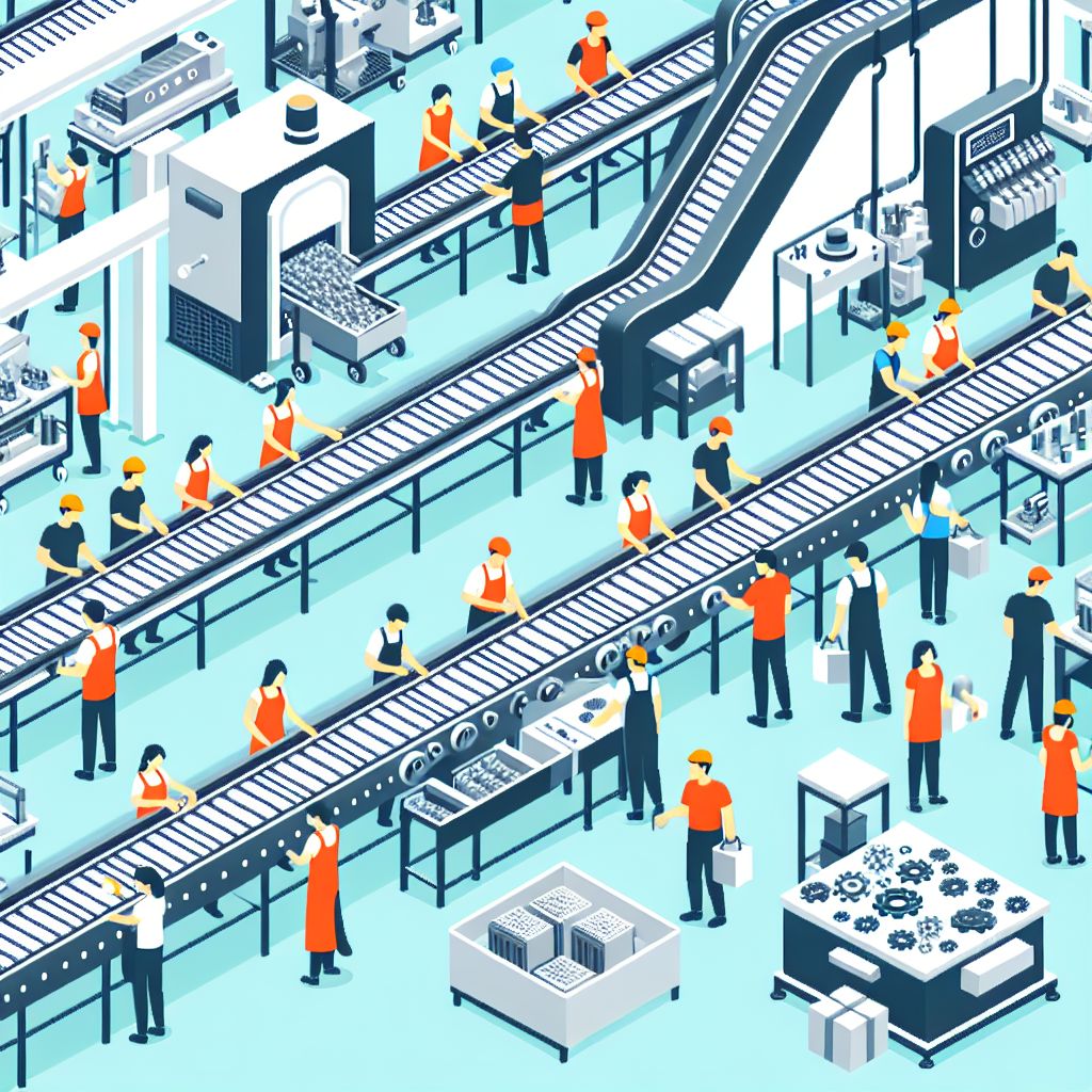 Diverse Workforce on Factory Production Line | Efficient Operations ...