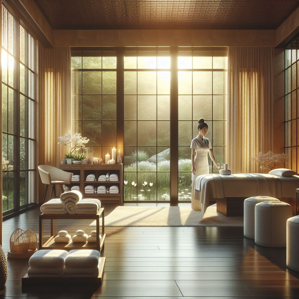 Luxurious Spa Retreat with Tranquil Garden View | AI Art Generator ...