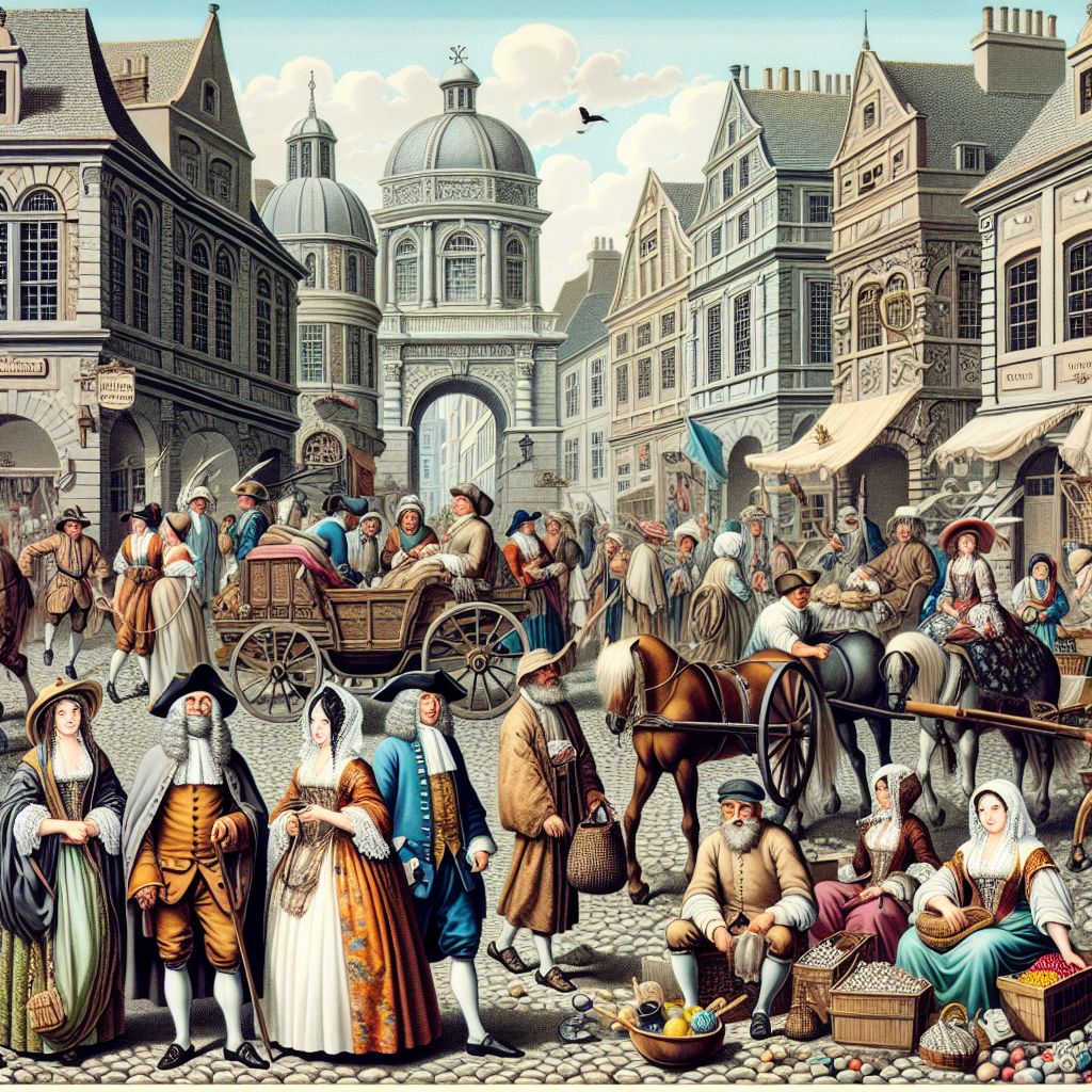 1745 Historical Scene: Fashion Trends, Architectural Styles & Daily ...