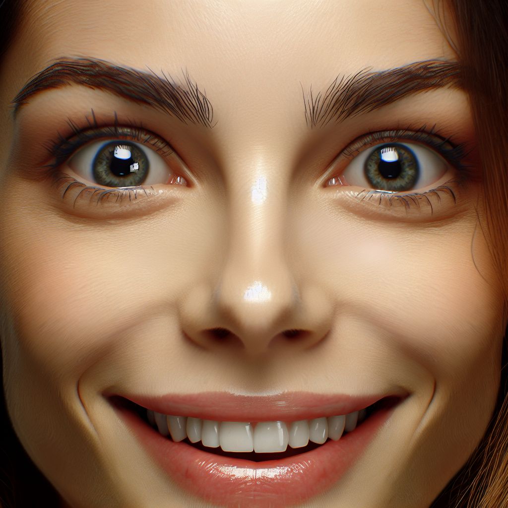 Eager for Knowledge: Woman's Face Exuding Happiness and Curiosity | AI Art Generator | Easy-Peasy.AI
