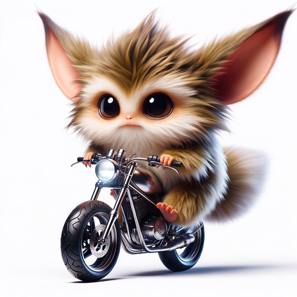 Cute Creature on Modern Motorbike - Whimsical Adventure | AI Art ...