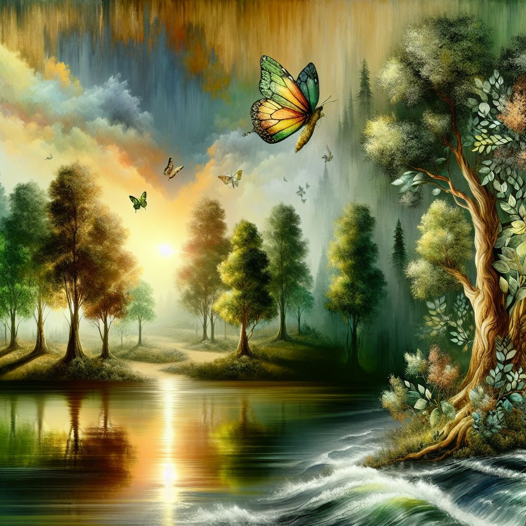 Capturing the Magic of Nature - Vivid Landscape Painting | AI Art ...