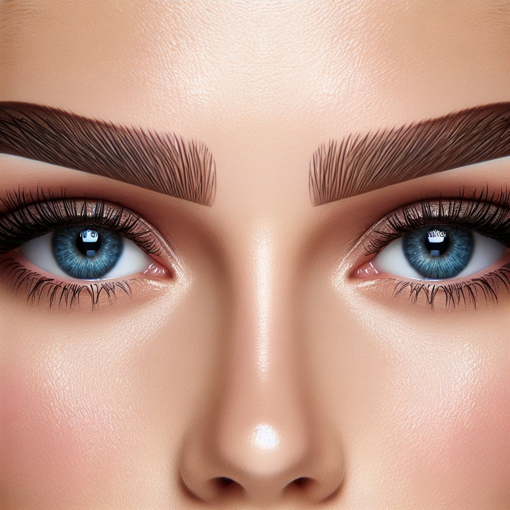 Enhanced Well-Groomed Eyebrows: Perfect Shape & Texture | AI Art ...