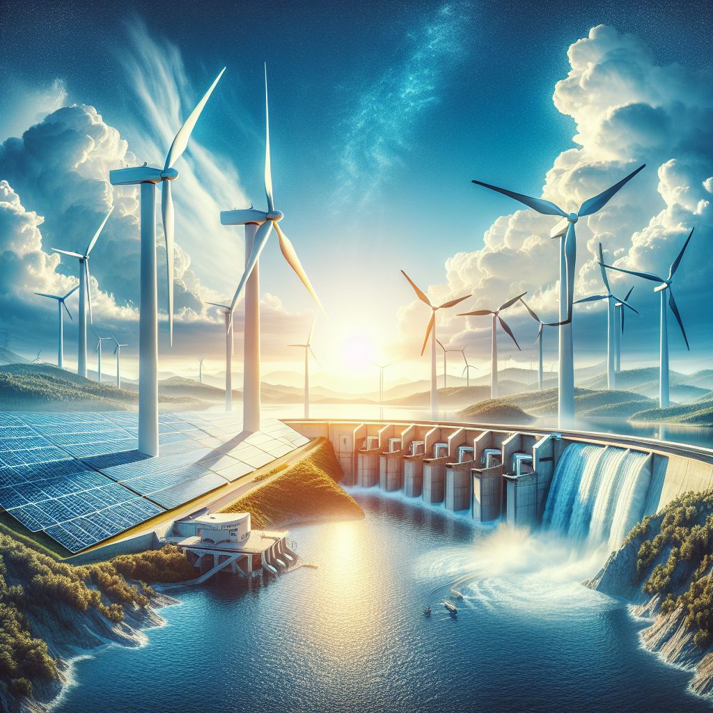 Renewable Energy Synergy: Wind, Solar, and Hydro Power | AI Art ...