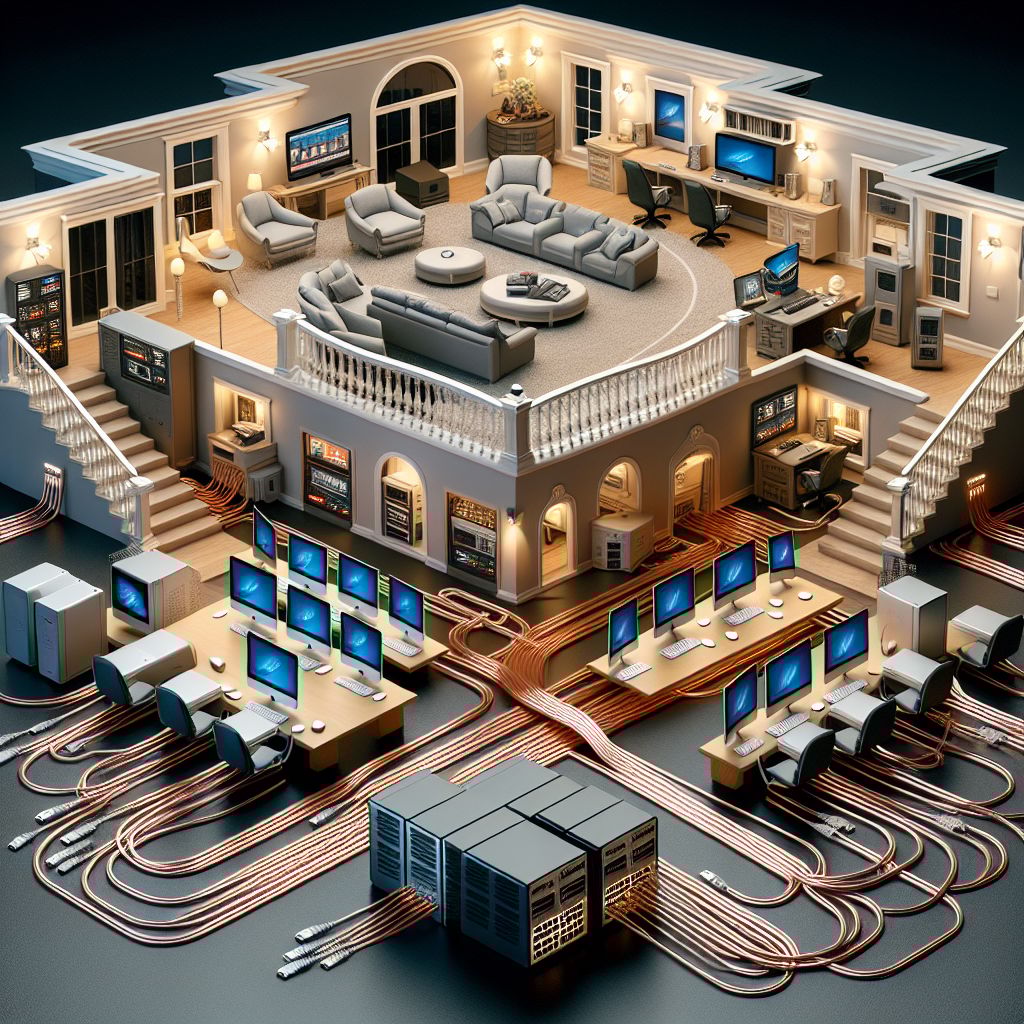 Luxurious Mansion with Networked Computers in Every Room | AI Art ...