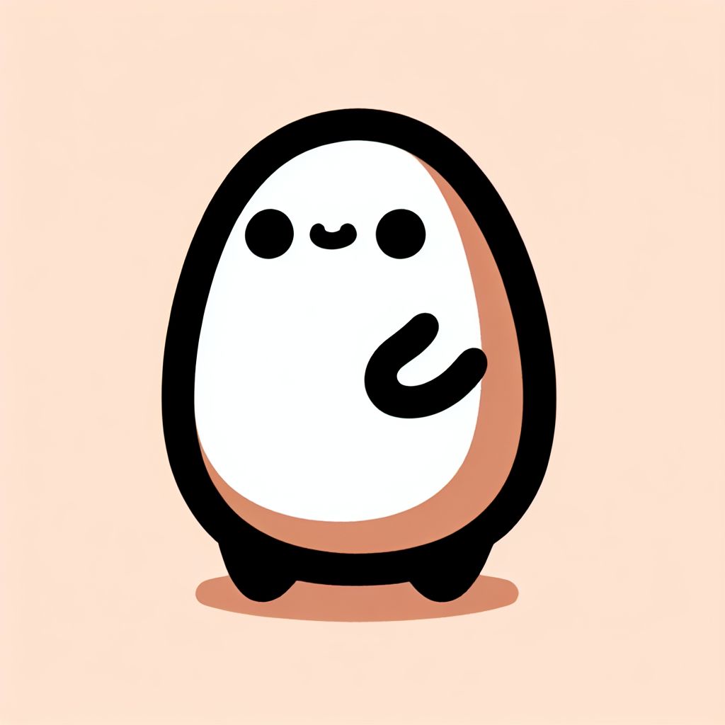 Cute Bean-Shaped Cartoon Character Illustration | AI Art Generator ...