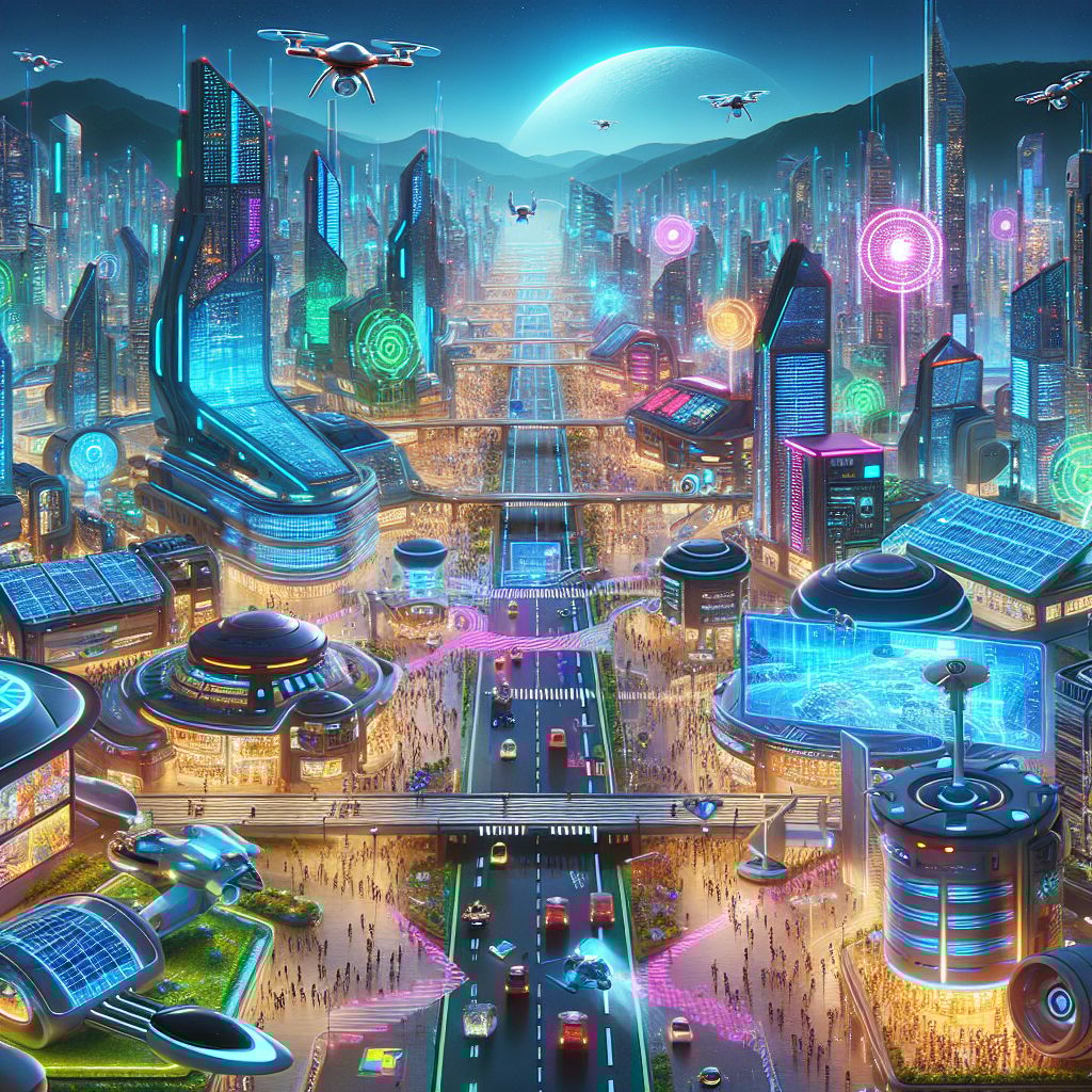 Futuristic Cityscape with High-Tech Buildings | Innovative Game Design ...