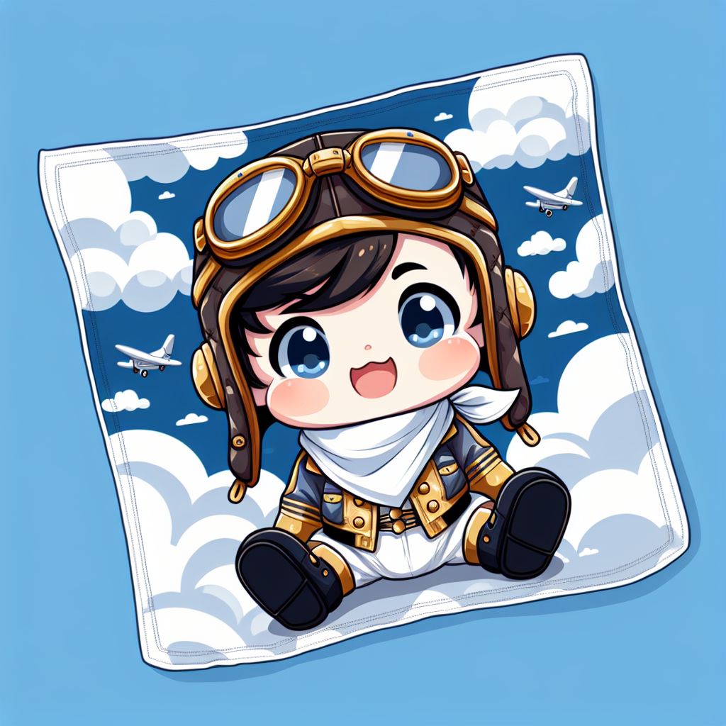 Chibi Style Baby Pilot Cloth Design | Vintage Pilot Uniform | AI Art ...