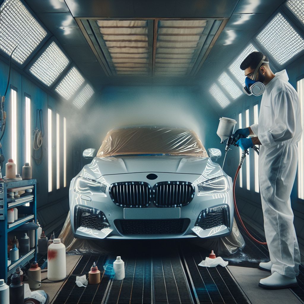 Professional South Asian Mechanic Painting High-End Car | AI Art ...