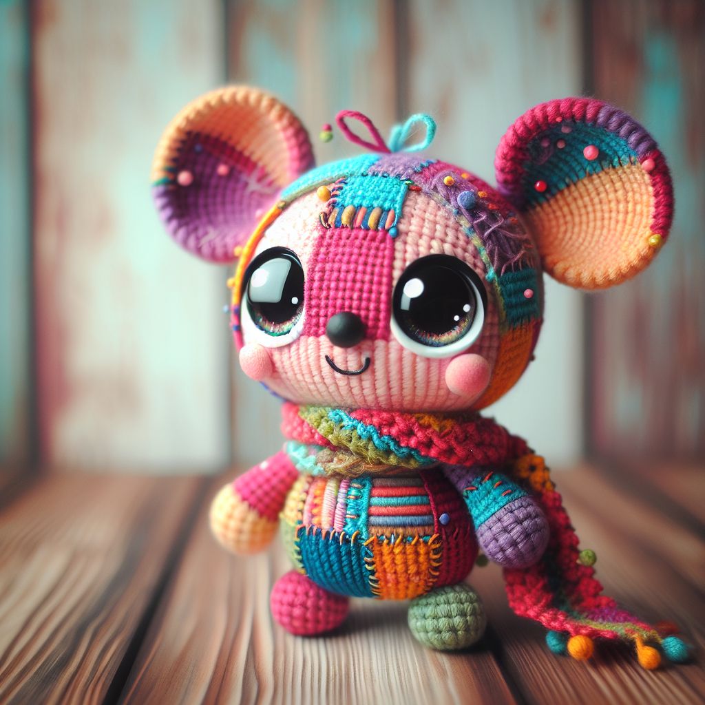 Adorable Amigurumi Creature Handcrafted from Vibrantly Colored Yarn ...