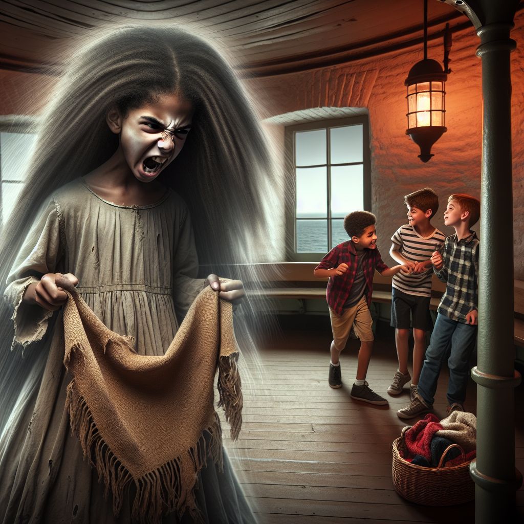 Spectral African American Girl Spirit | Lighthouse Scene | AI Art ...