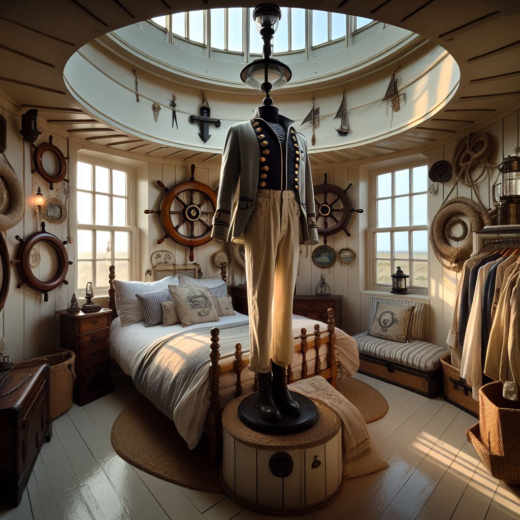 Unique Maritime Themed Bedroom in Lighthouse | AI Art Generator | Easy ...