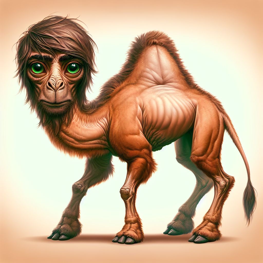 Unique Camel-Human Creature Imagery | AI Art Generator | Easy-Peasy.AI