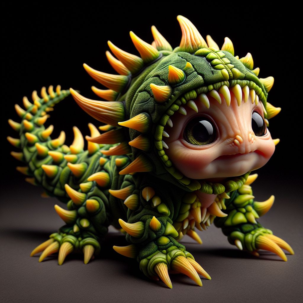 Adorable Baby Creature in Dinosaur Costume | Playful and Charming | AI ...