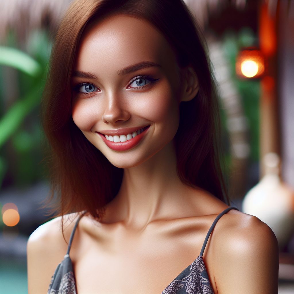 Graceful Beauty - Young Woman Portrayal | AI Art Generator | Easy-Peasy.AI