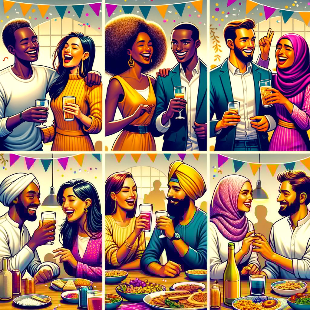 Diverse Gathering at a Festive Party | Multicultural Celebration | AI ...