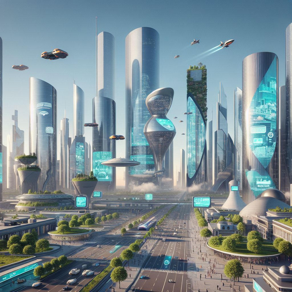 Futuristic St. Petersburg 2093: Advanced Technology Showcase | AI Art ...